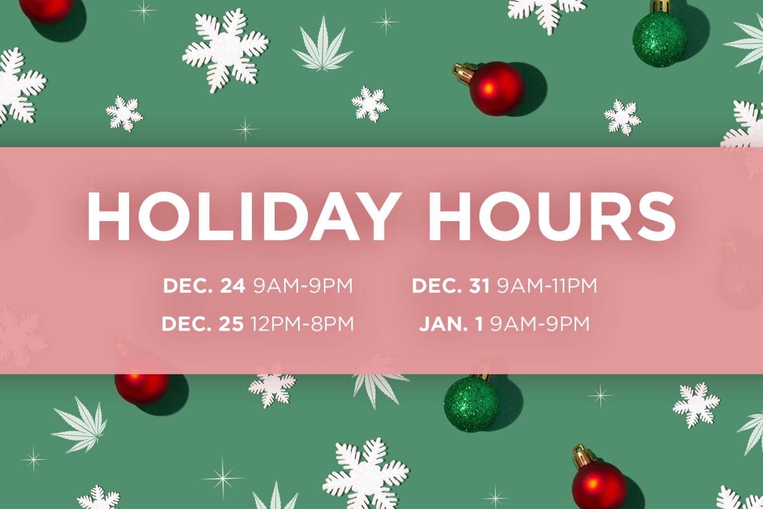 Holiday Hours Update! - Agate Dreams