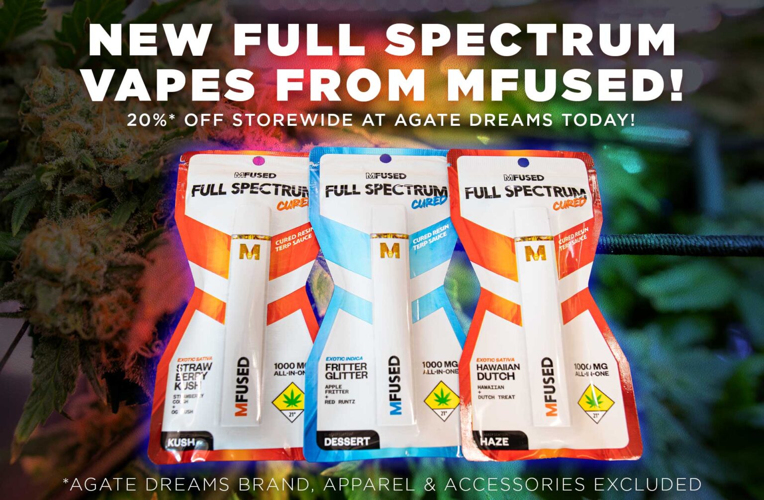 New Cured Full Spectrum vapes from MFUSED - Agate Dreams